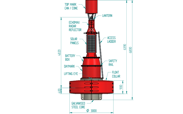 3000 Plastic Navigation Buoy - Corilla Marine